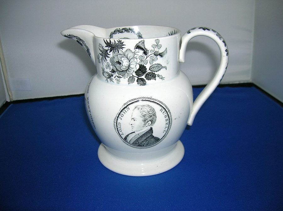 1832 Reform jug – an unusual version. SOLD – Commemorative Ceramics